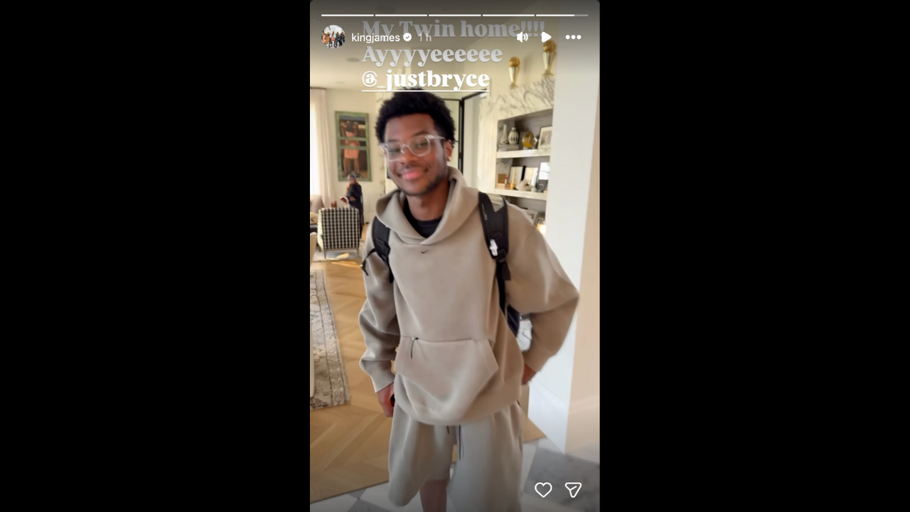 LeBron James shares warm father-son duo moment as Bryce James gears up ...