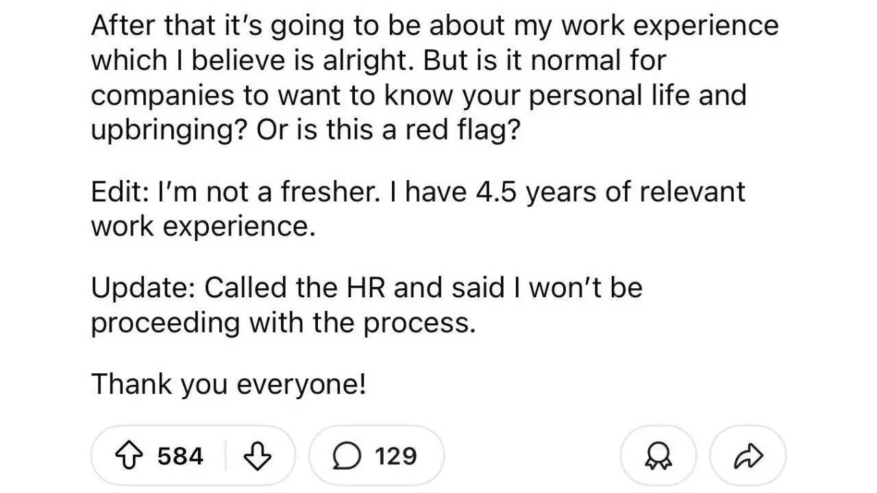 “Is this a job interview or marriage proposal?” Candidate’s story ...