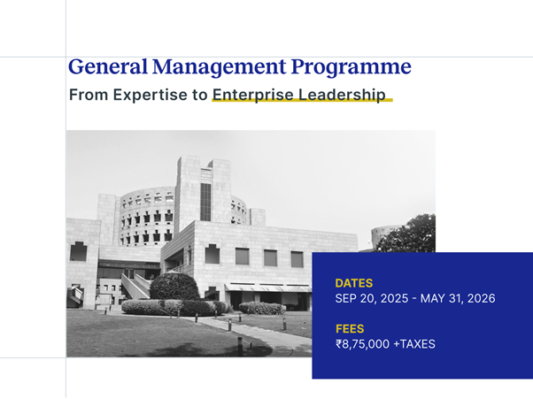 ISB’s General Management Programme enables senior professionals to ...