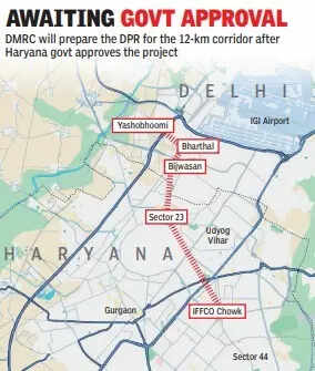 Delhi Metro revisits 2011 plan: Dwarka-IFFCO Chowk route back on ...