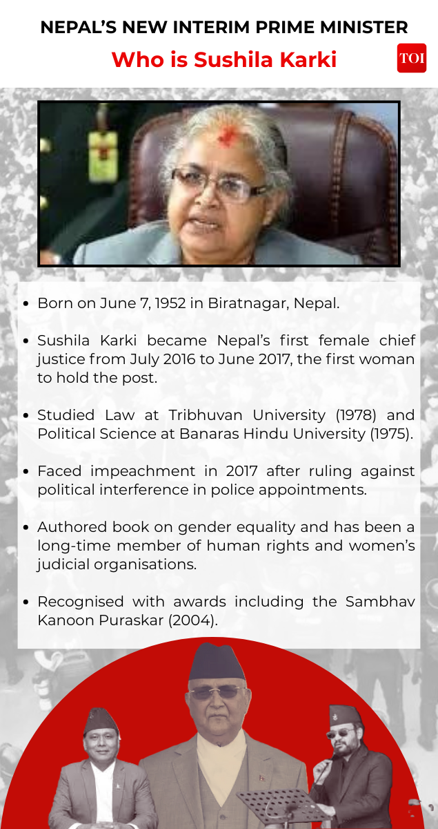 Nepal interim government: Who is Sushila Karki? First woman to serve as ...