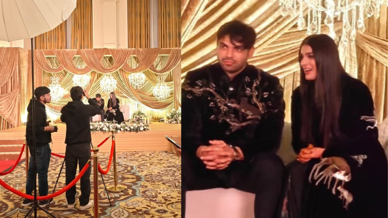 Neeraj Chopra & Shivani Mor’s Rohit Bal reception look proves that ...