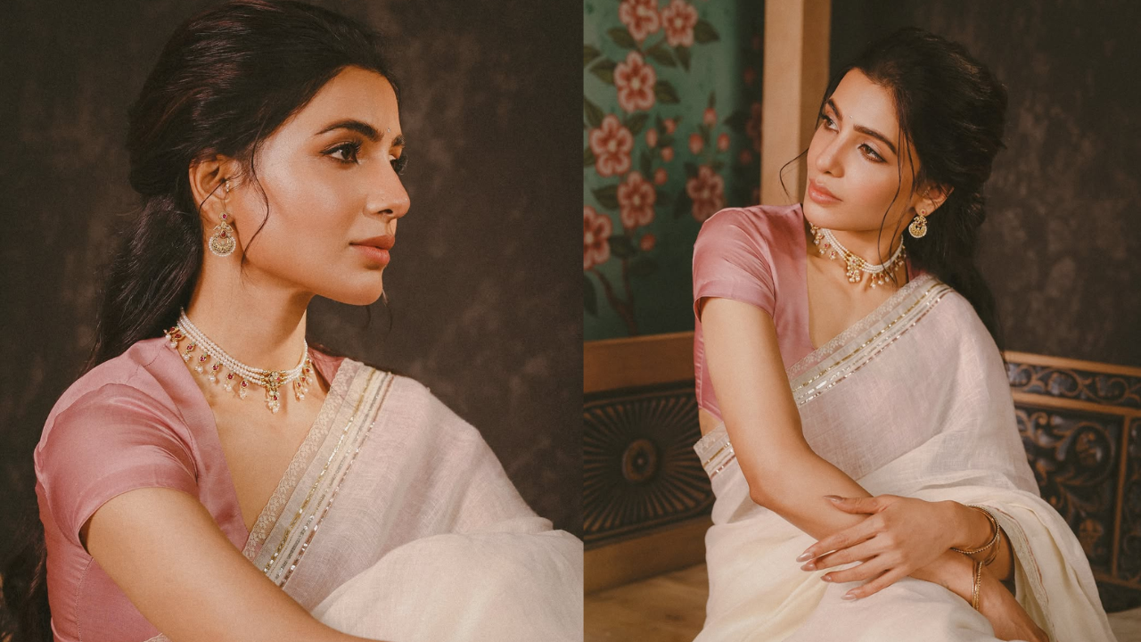 Samantha Ruth Prabhu is grace personified in a plain white saree, her ...