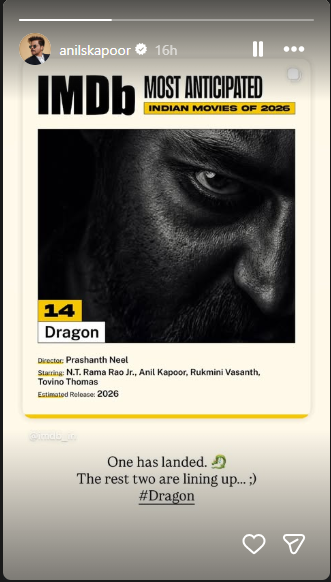 Anil Kapoor Joins Jr NTR and Prashantha Neel for Action Thriller ...