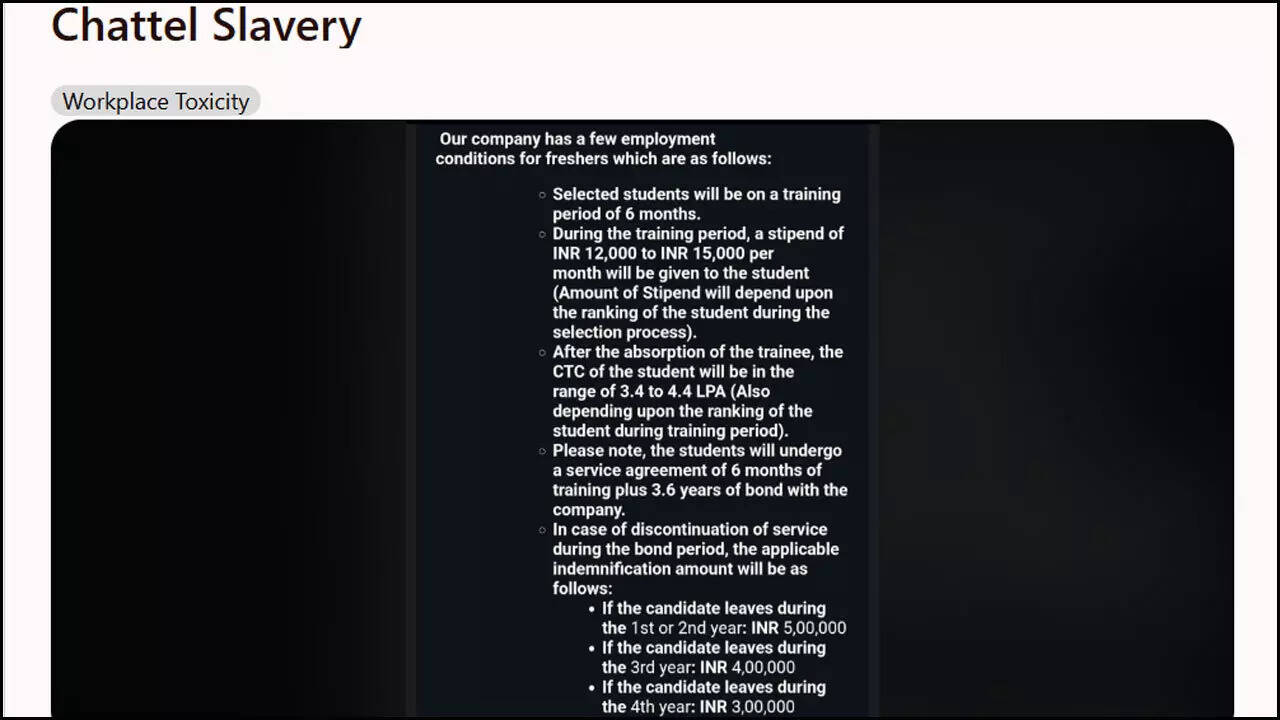 'Chattel slavery', 2026 edition: How fresher job offers are turning ...