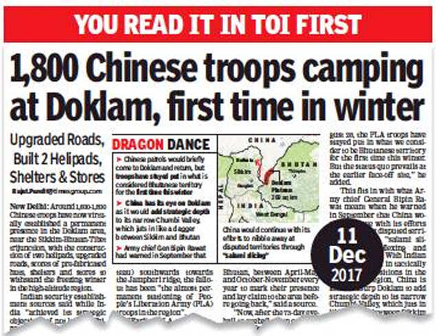 Doklam news: Army keeps close watch on Chinese troops, infra build-up ...