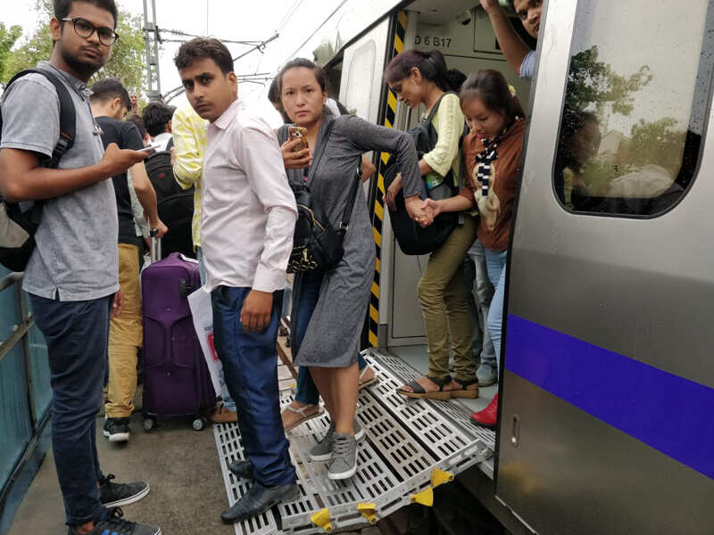 Delhi metro: Metal barricade falls on metro train, services disrupted ...