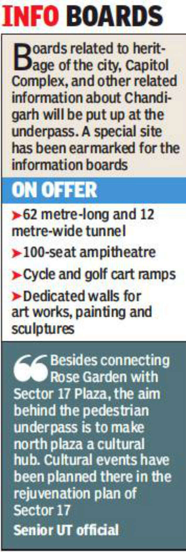 Chandigarh: Rs 9 crore Rose Garden-Sector 17 underpass opens on January ...