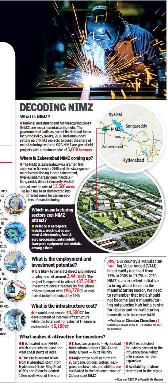 Zaheerabad NIMZ: Telangana takes a leap in attracting industry, talent ...