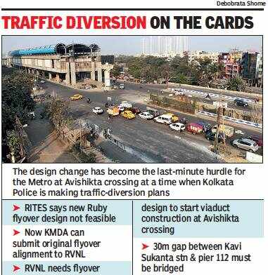 Kolkata: One Metro hurdle goes as RITES shoots down Avishikta flyover ...