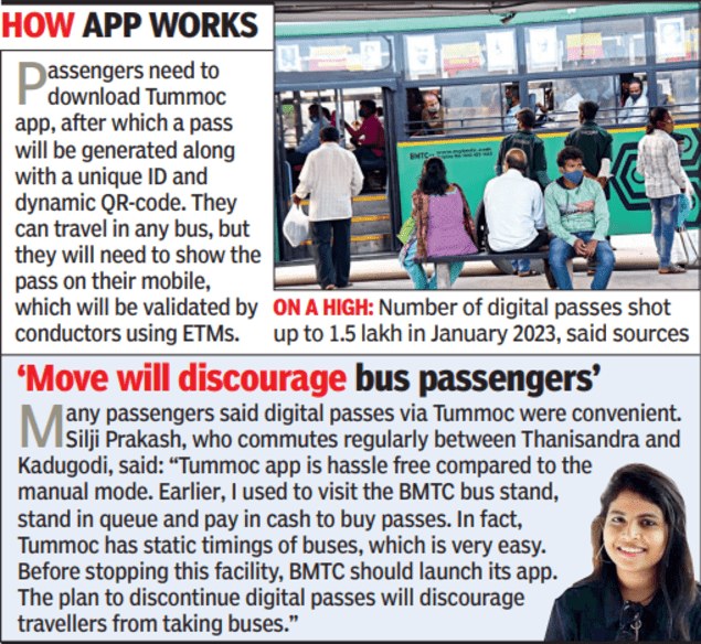 Digital passes may be hit as Bangalore Metropolitan Transport Corporation mulls booting out firm ...