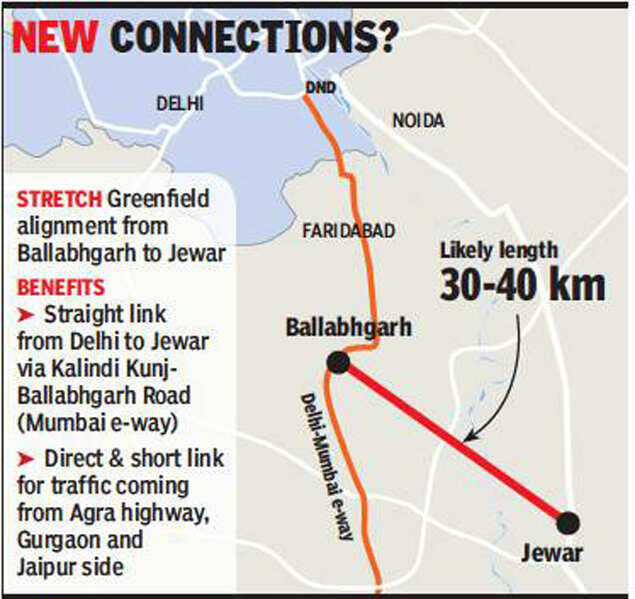 NHAI to explore e-way links to Jewar | Delhi News - Times of India