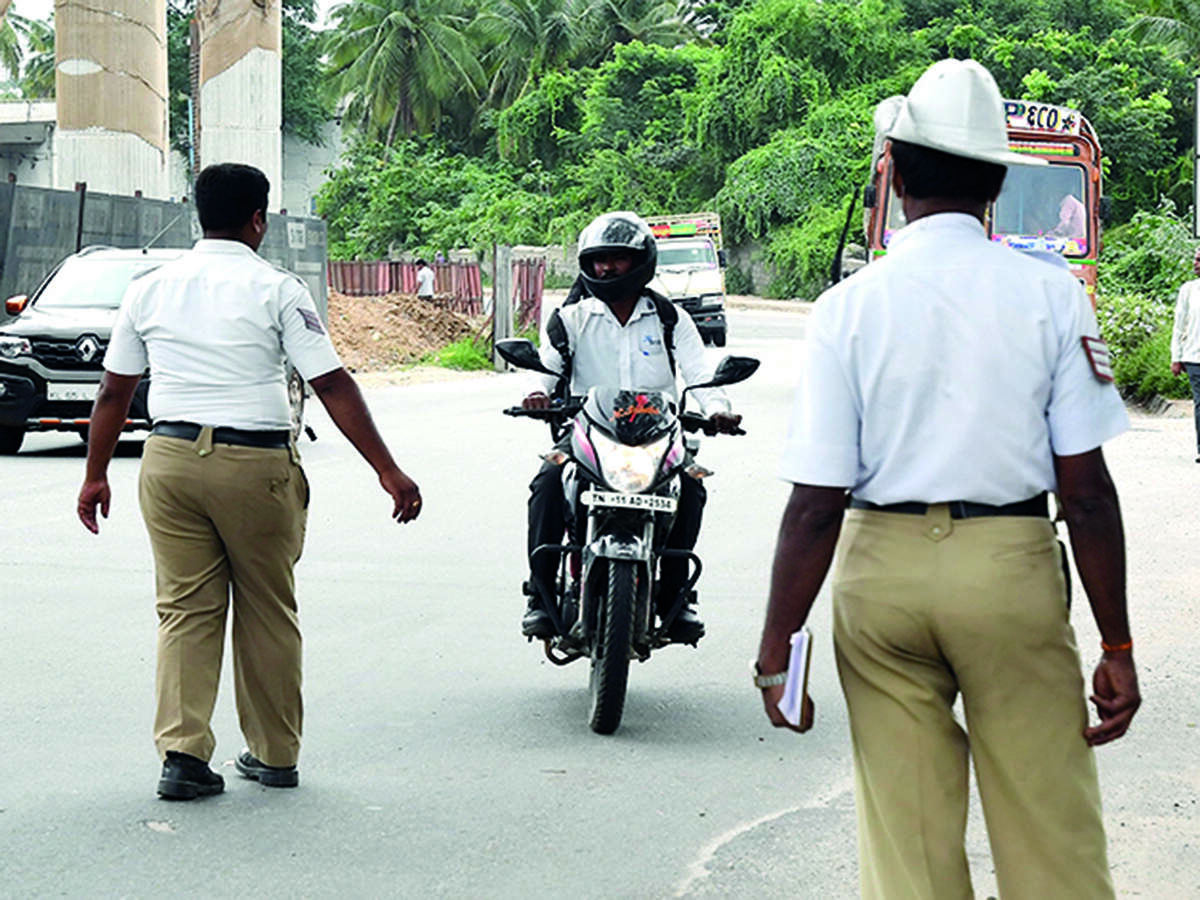 Traffic police make a fine job of it