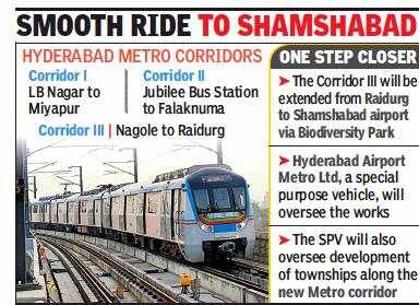 raidurg: SPV formed to extend Metro from Raidurg to Hyderabad airport ...