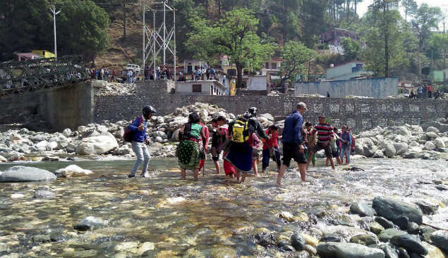 Gangotri: Photos: Lone bridge to Gangotri collapses | Dehradun News ...