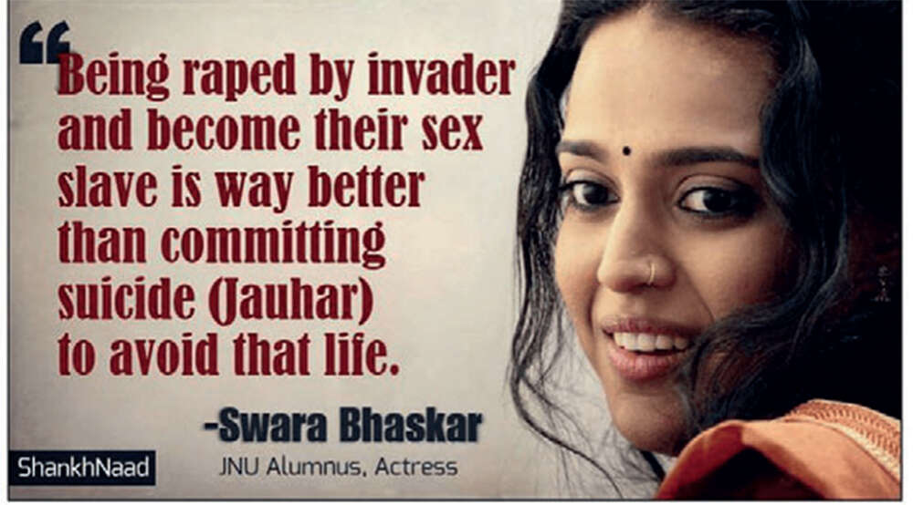 Fake News Buster Fake News Buster Swara Bhaskar Said Its Better To Be A Sex Slave Than Commit 