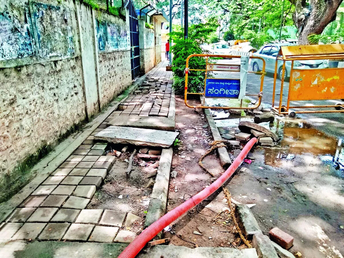 Watch where you place your foot on these broken footpaths