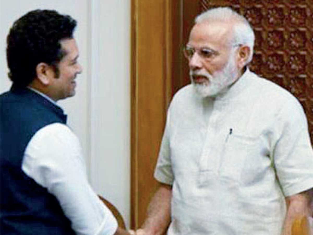 PM Modi has video conference with sportspersons; Sachin eager to ...