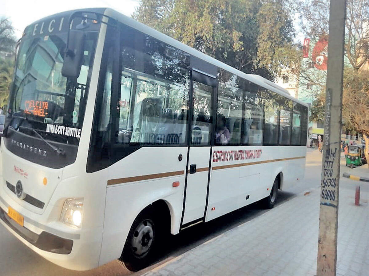 Free shuttle bus: E-City techies can hop on for a free bus ride