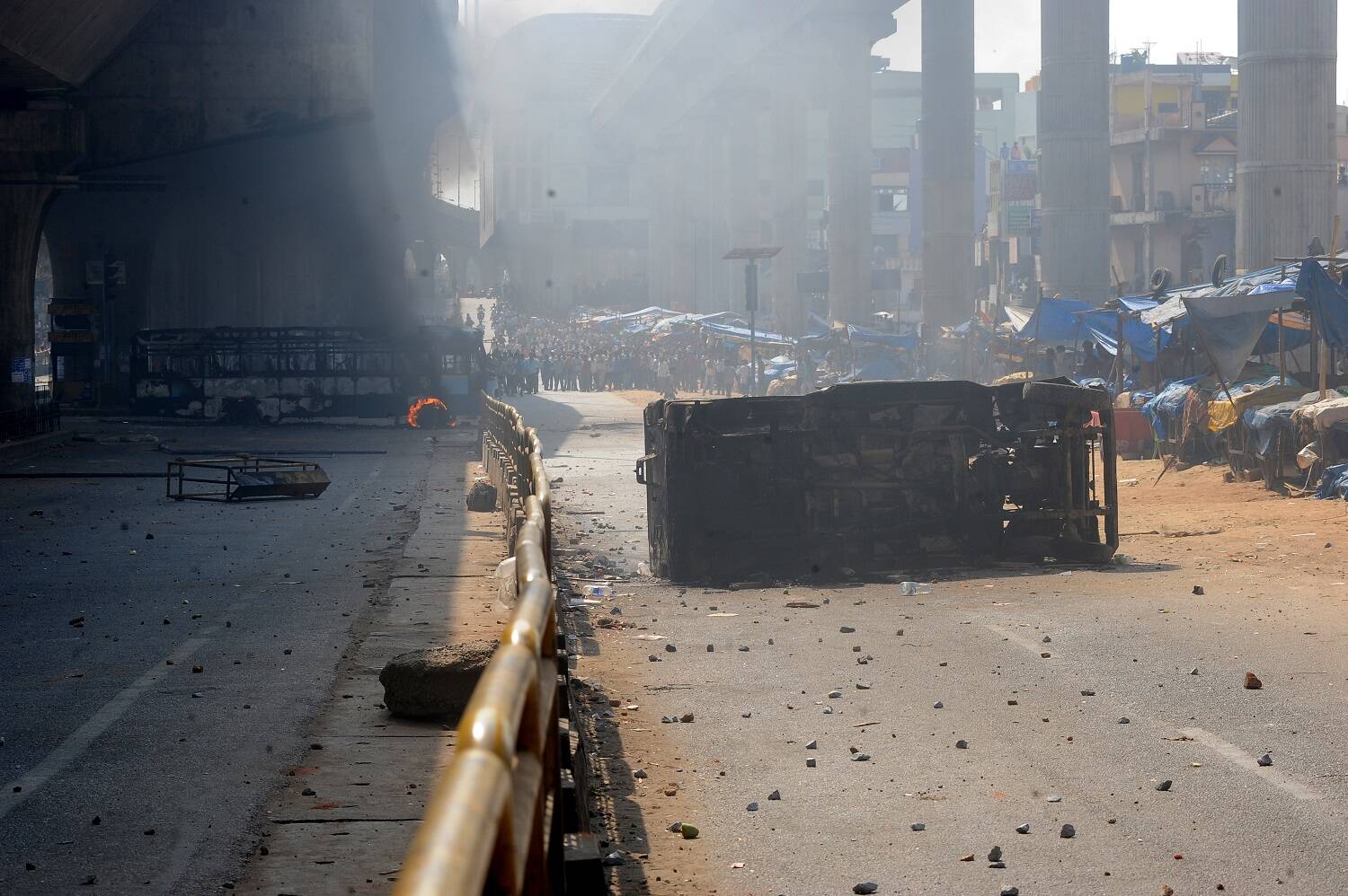Metro station attacked