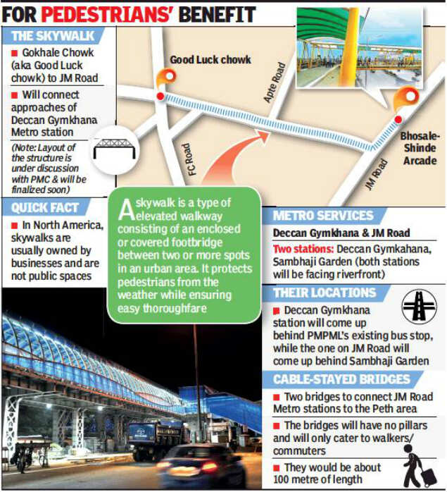 Skywalk between JM Road and Good Luck chowk on cards | Pune News ...