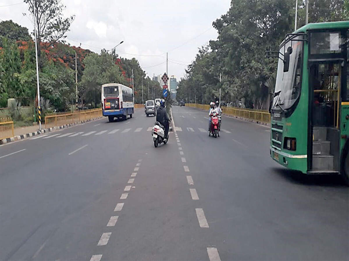 Pedestrians have it easy on GKVK Road