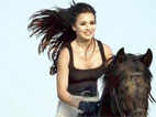 Amy rides in style