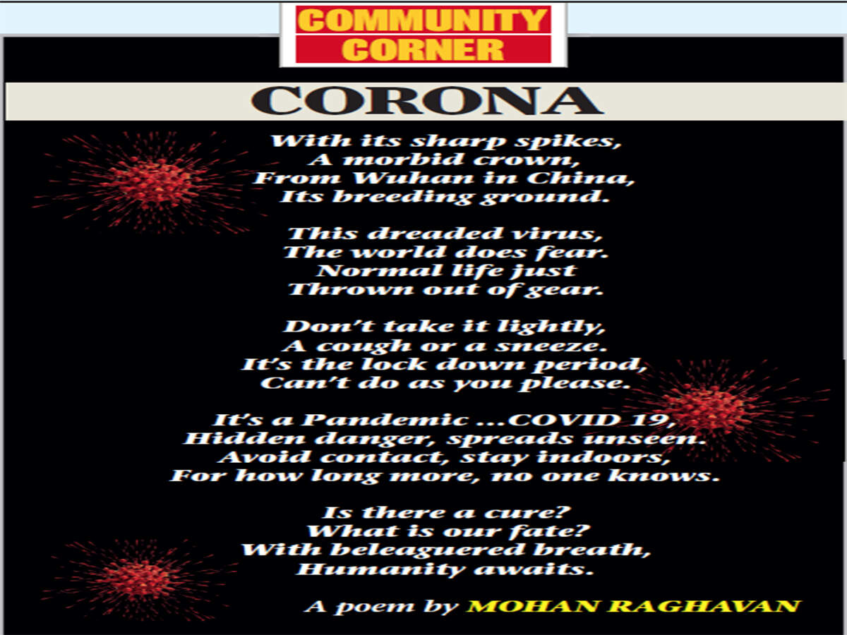 Towns Mirror Special: Corona: A poem by Mohan Raghavan