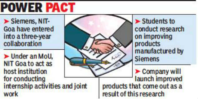 NIT to help improve Siemens' products | Goa News - Times of India