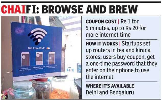 Now, get cheap internet along with your chai, grocery - Times of India