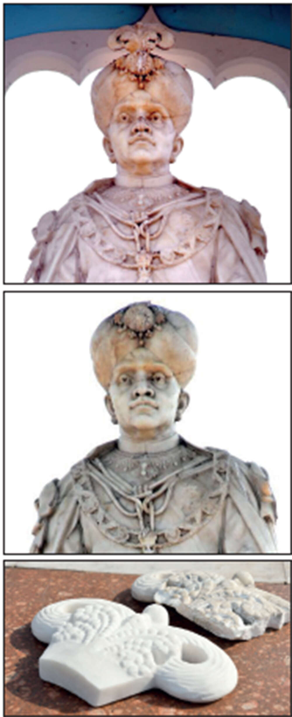 Krishnaraja Wodeyar: Damaged statue of Krishnaraja Wodeyar repaired