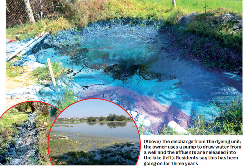 Bengaluru: Dyeing is not the only thing killing this lake