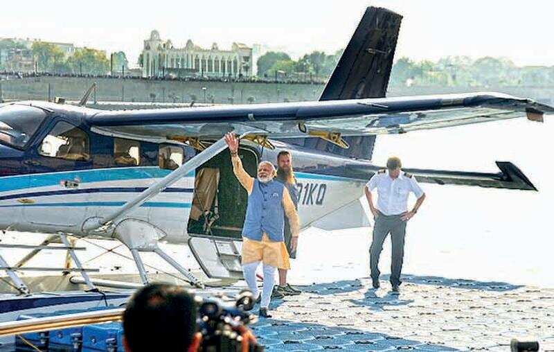 Seaplane for SoU trips leaves Maldives | Ahmedabad News - Times of India