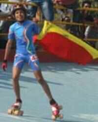 Young skater on a roll