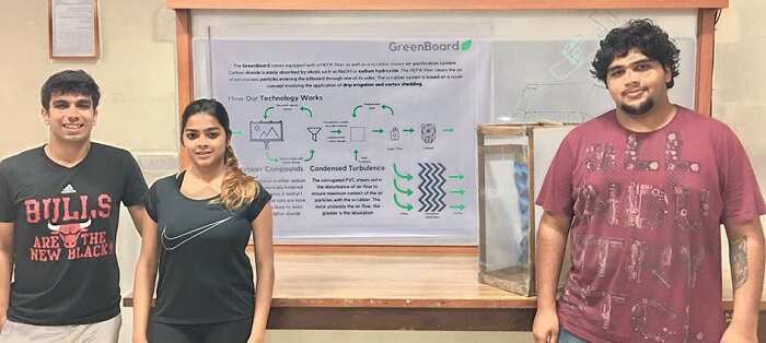 manipal mit: Manipal: MIT students develop air purifying billboard