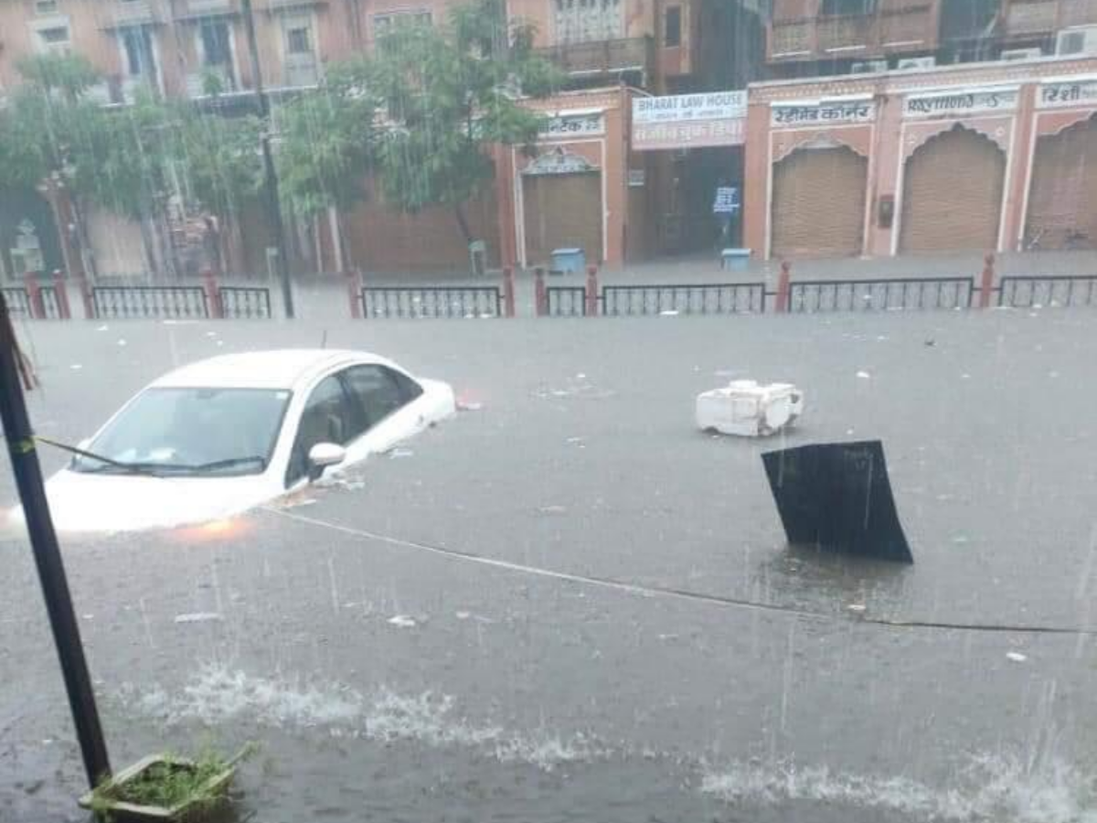 Jaipur Rain: Heavy rain wreaks havoc in Jaipur; train services, road ...