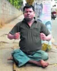 Building biceps while begging