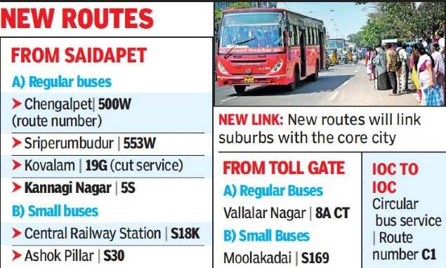 Chennai: New Metropolitan Transport Corporation bus routes to help ...