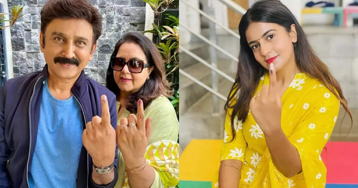 Here's what Kannada TV actors wore as they cast their votes for ...