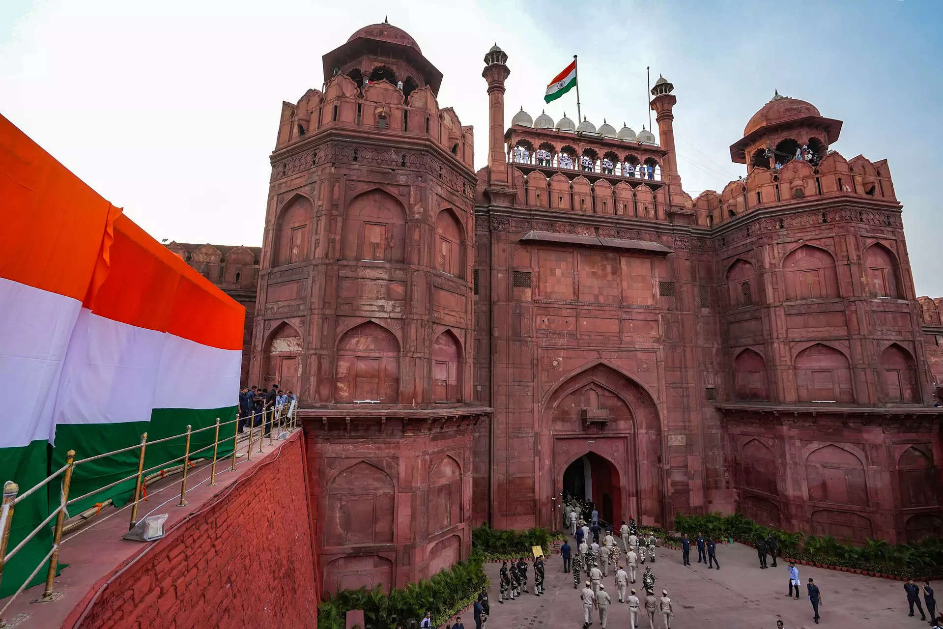 Indian Flag Hoisting At Red Fort