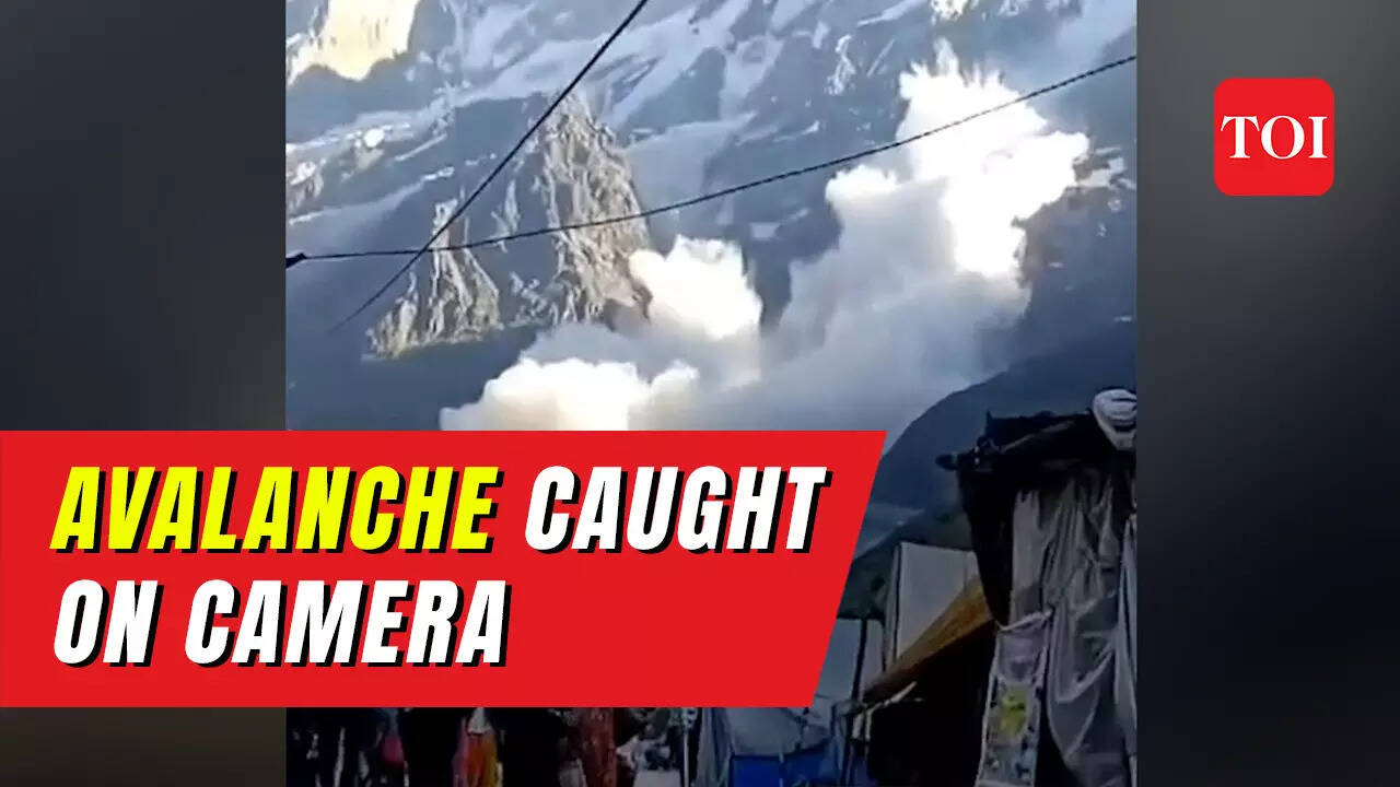 Watch: Avalanche hits Sumeru mountain behind Kedarnath temple in ...