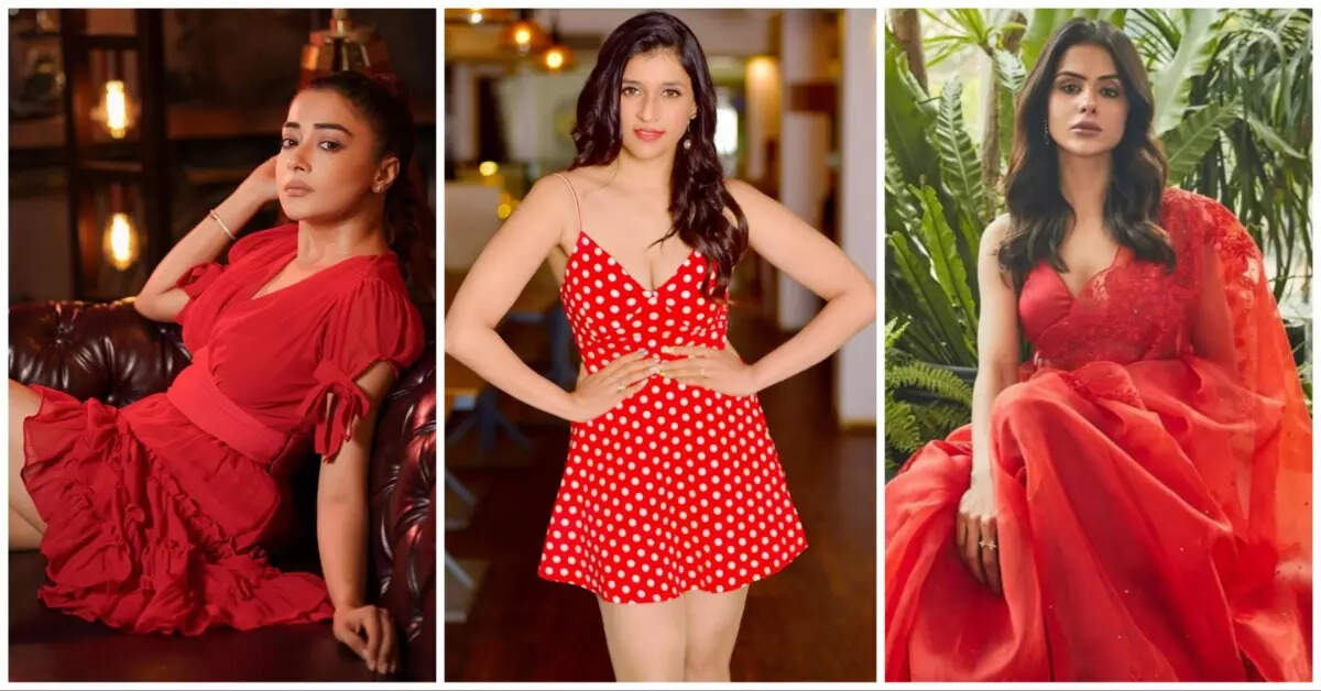Paint the town red! Take a cue from these TV celebs for your Valentine ...