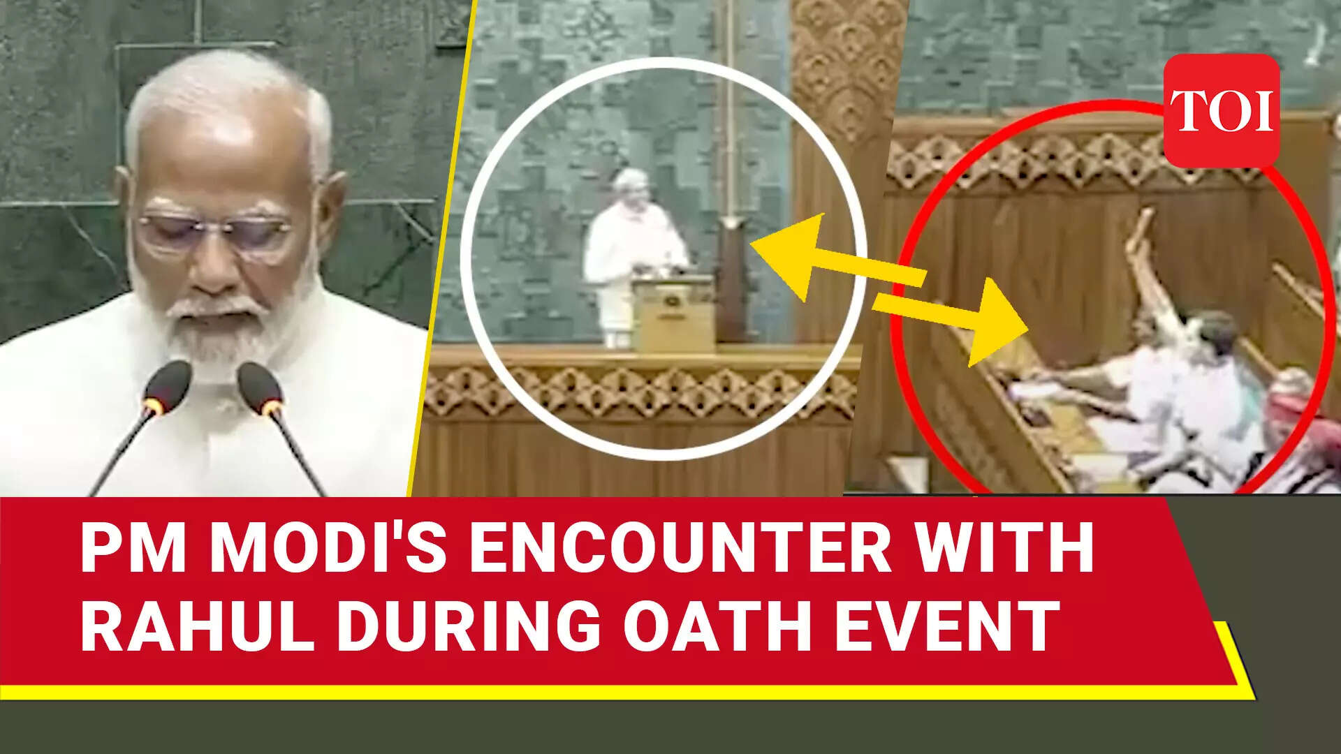 Rahul Vs Modi Encounter; Cong MP's Action During PM's Oath Goes Viral ...