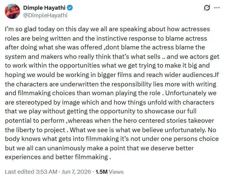 Dimple Hayathi EXTENDS SUPPORT to Janhvi Kapoor over 'Peddi ...