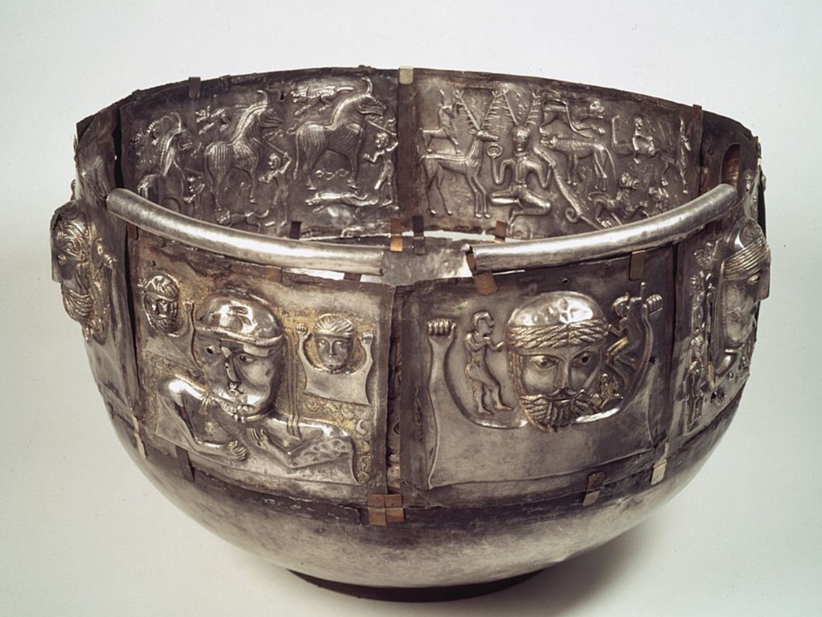 In 1891, peat cutters in Denmark unearthed a silver cauldron and ...