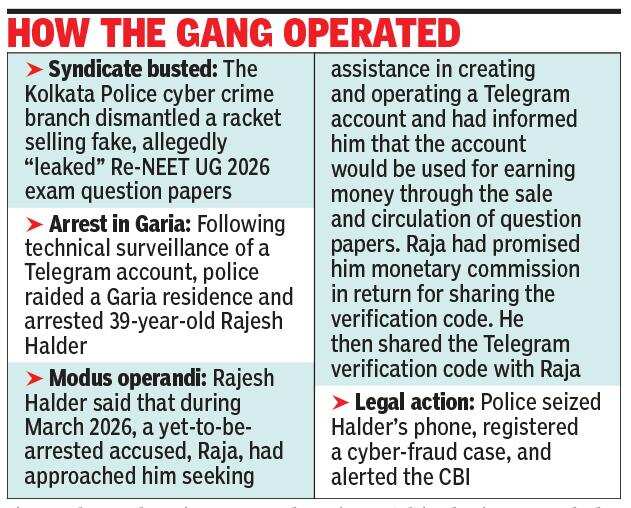 1st Kol link to NEET scam: Cops bust racket, arrest 39-year-old in ...