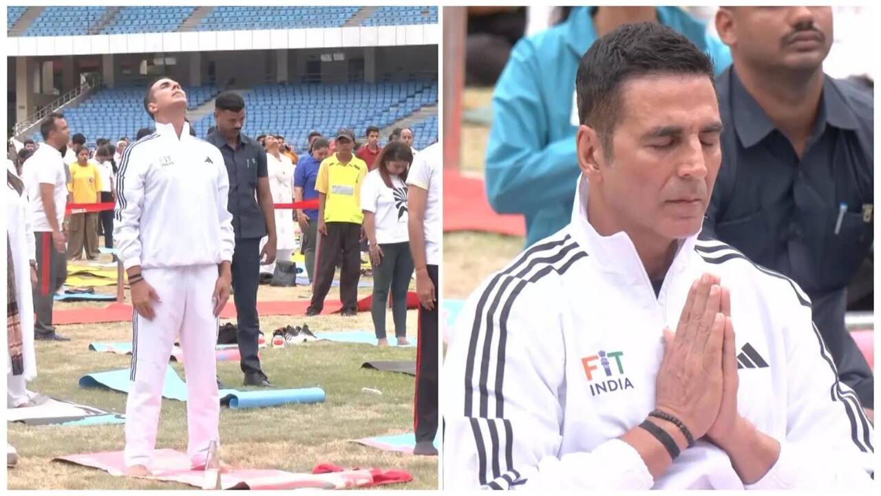 Akshay Kumar joins Mansukh Mandaviya for International Yoga Day; Actor ...