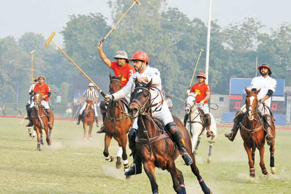 Chief of Naval Staff, Admiral DK Joshi at the last match of polo season ...