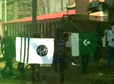 ISIS, Pak flags raised again in Srinagar after Eid prayers | News ...