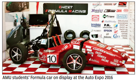 AMU race car head-turner at Auto Expo | Lucknow News - Times of India